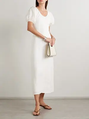 Faithfull The Brand Vence Linen Midi Dress