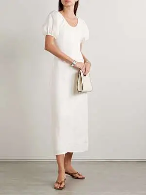 Faithfull The Brand Vence Linen Midi Dress