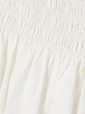 Faithfull The Brand Noa Shirred Mini Dress - White