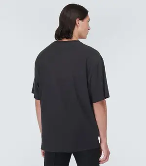 Acne Studios Logo-print Cotton-blend T-shirt - Black