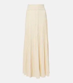 Christopher Esber Linen & Silk-blend Maxi Skirt - Beige