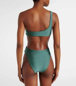 Jade Swim Eliza One-shoulder Bikini Top - Green