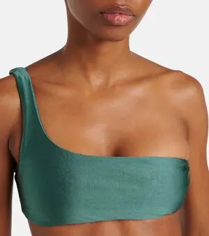 Jade Swim Eliza One-shoulder Bikini Top - Green