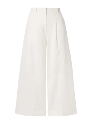 Women's High Rise Wide Leg Linen Trousers