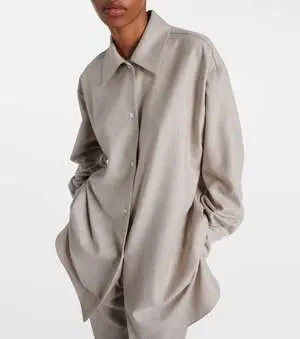 THE ROW Komako Wool And Cashmere Shirt