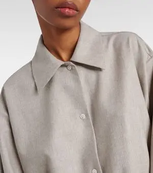 THE ROW Komako Wool And Cashmere Shirt