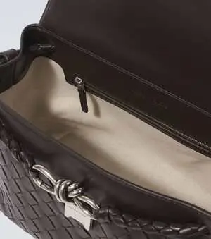 Bottega Veneta Andiamo Knot Small Leather Messenger Bag