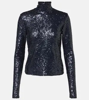 Polo Ralph Lauren Sequined Turtleneck Top