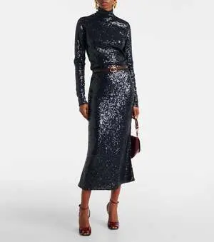 Polo Ralph Lauren Sequined Turtleneck Top