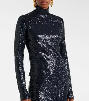 Polo Ralph Lauren Sequined Turtleneck Top
