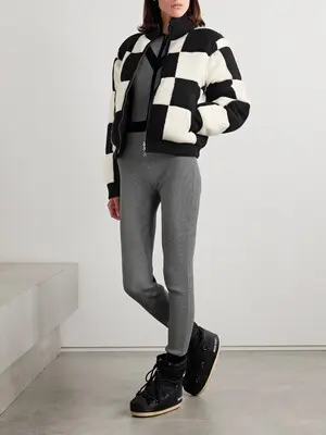 Guest In Residence Checked Padded Quilted Wool And Cashmere-blend Jacket
