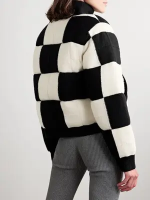 Guest In Residence Checked Padded Quilted Wool And Cashmere-blend Jacket