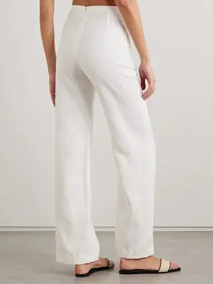 Faithfull The Brand Ilride Linen Straight-leg Trousers - White