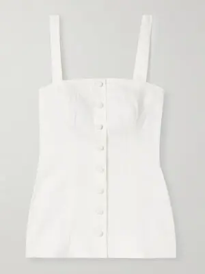 Faithfull The Brand Corbiere Linen Tank - White