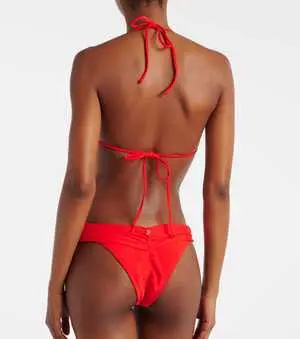 BANANHOT Jasmin Ruched Bikini Bottoms - Red