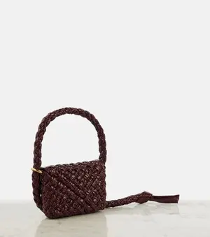 Bottega Veneta Kalimero Citta Small Leather Shoulder Bag - Burgundy