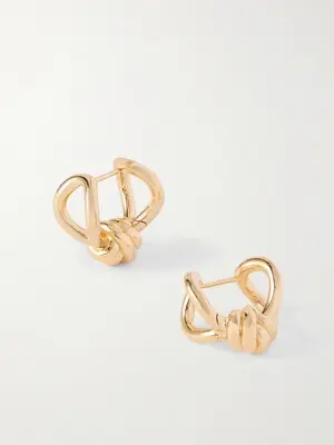 Bottega Veneta Knot -plated Earrings - Gold