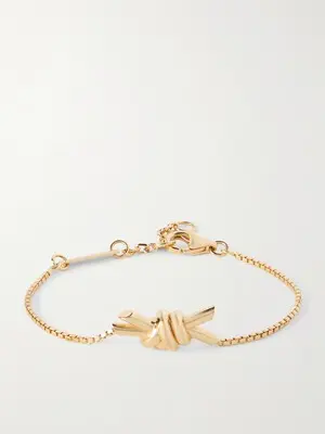 Bottega Veneta Plated Silver Knot Bracelet - Gold