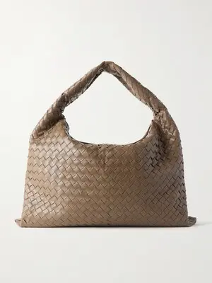 Bottega Veneta Hop Large Intrecciato Leather Tote - Brown