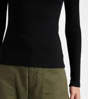 NILI LOTAN Emelie Cotton Jersey T-shirt - Black