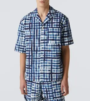 Bottega Veneta Gingham Cotton Bowling Shirt