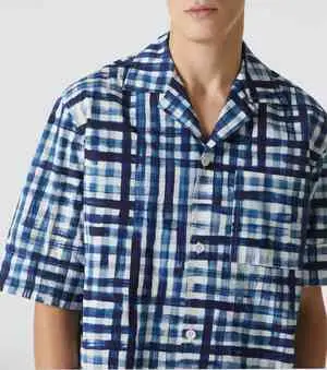 Bottega Veneta Gingham Cotton Bowling Shirt