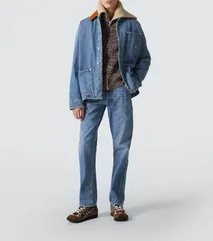Bottega Veneta Suede-trimmed Padded Denim Jacket