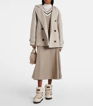 Brunello Cucinelli Shearling-lined Corduroy And Suede Snow Boots