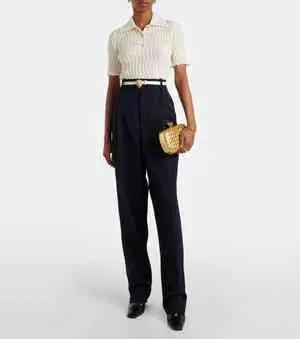 Bottega Veneta Knot Intreccio Metallic Leather Clutch