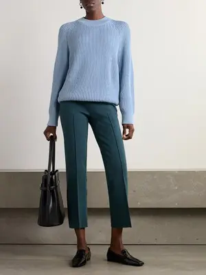 HIGH SPORT Cropped Cotton-blend Slim-leg Trousers