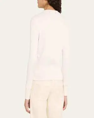 AMO Ribbed Thermal Henley Tee