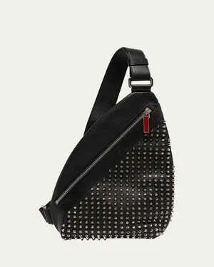 CHRISTIAN LOUBOUTIN Christian Louboutin Funky Empire Spikes Sling Bag Black