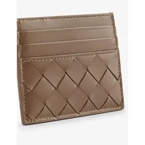 Bottega Veneta Intrecciato Leather Card Holder - Pinecone-gold
