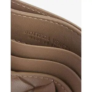 Bottega Veneta Intrecciato Leather Card Holder - Pinecone-gold
