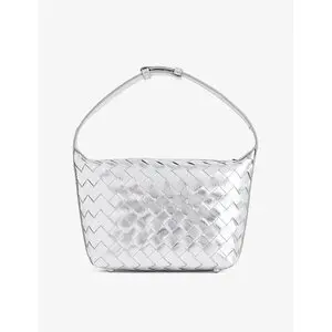 Bottega Veneta Silver Tone Shoulder Bags