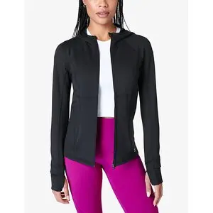 Sweaty Betty Pro Run Zip-up Stretch-woven Top