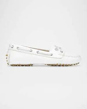Veronica Beard Veronica Beard Jia Leather Driver Loafers - Coconut