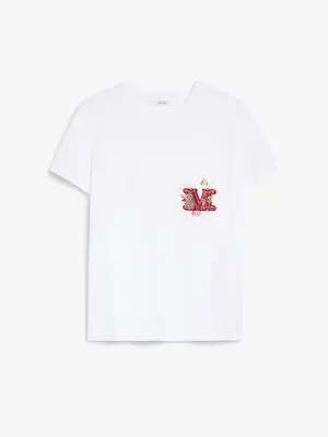 Max Mara Jersey T-shirt With Embroidered Pocket