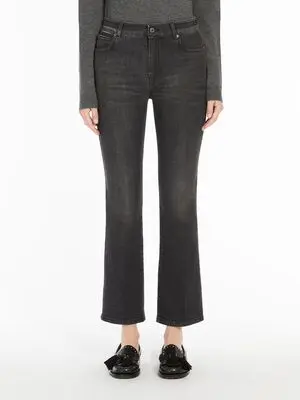 Max Mara Stretch Denim Cropped Flare Jeans