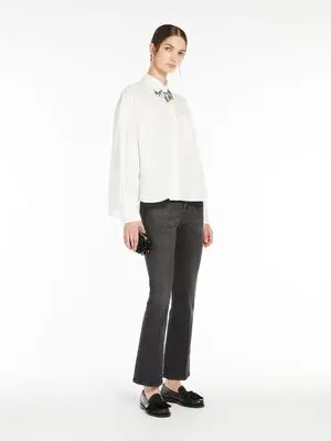 Max Mara Stretch Denim Cropped Flare Jeans