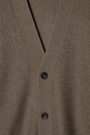 Cos Textured Merino Wool Cardigan - Beige
