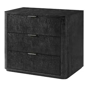 THEODORE ALEXANDER Kesden Nightstand - Silent Black