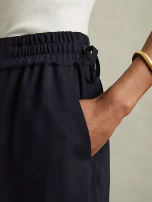 REISS Nora Wool-blend Jersey Midi Skirt