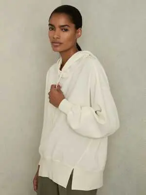 REISS Kiara Woven Hooded Top