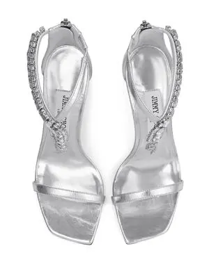 JIMMY CHOO Verity Crystal-embellished Sandals - Silver