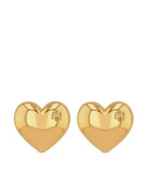 ANINE BING Heart Stud Earrings - Gold