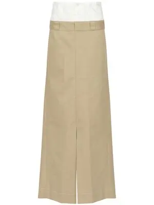 MAISON MARGIELA High-rise Maxi Skirt - Neutrals