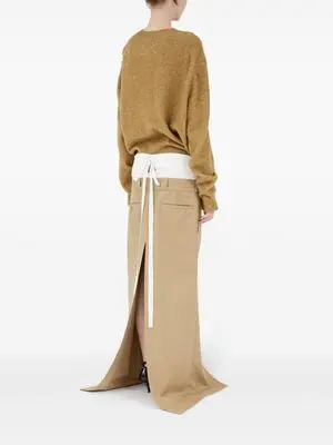 MAISON MARGIELA High-rise Maxi Skirt - Neutrals