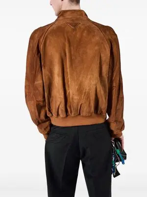 Prada Suede Bomber Jacket - Brown