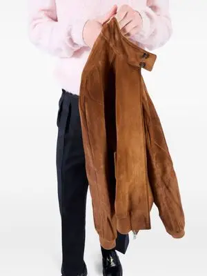 Prada Suede Bomber Jacket - Brown